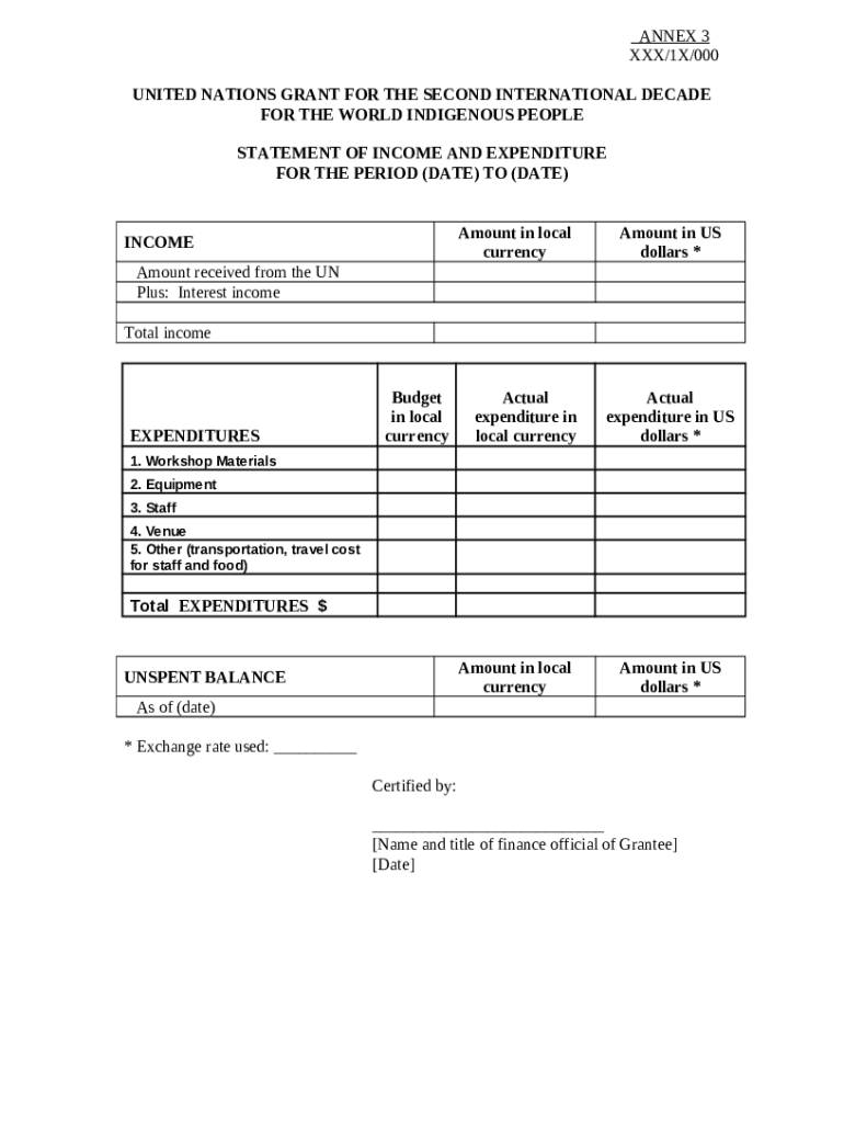 ANNEX 3 Doc Template | pdfFiller