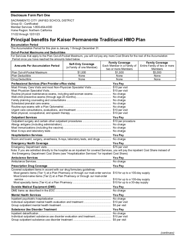 Fillable Online Disclosure Form Part Two HMO, DHMO and HDHP. Disclosure ...
