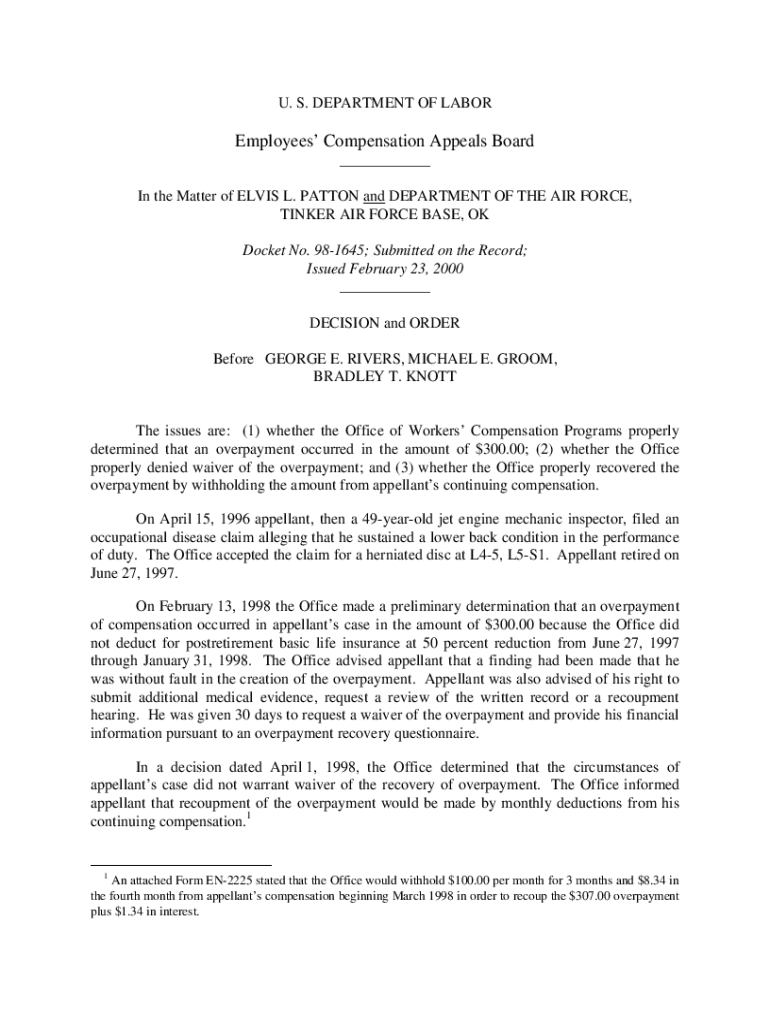 Fillable Online 22-0168O: A.T. and DEPARTMENT OF THE AIR FORCE, TI ...