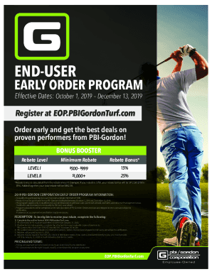 Fillable Online Get the most out of PBI-Gordon's early order program ...