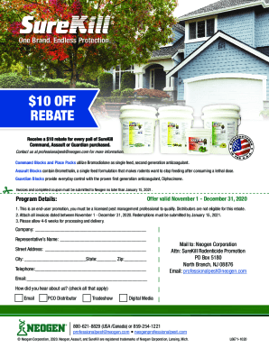Fillable Online SureKill Rebate Form Fax Email Print - pdfFiller