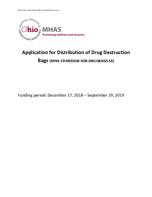 Fillable Online Application for Distribution of Drug Destruction Bags ...