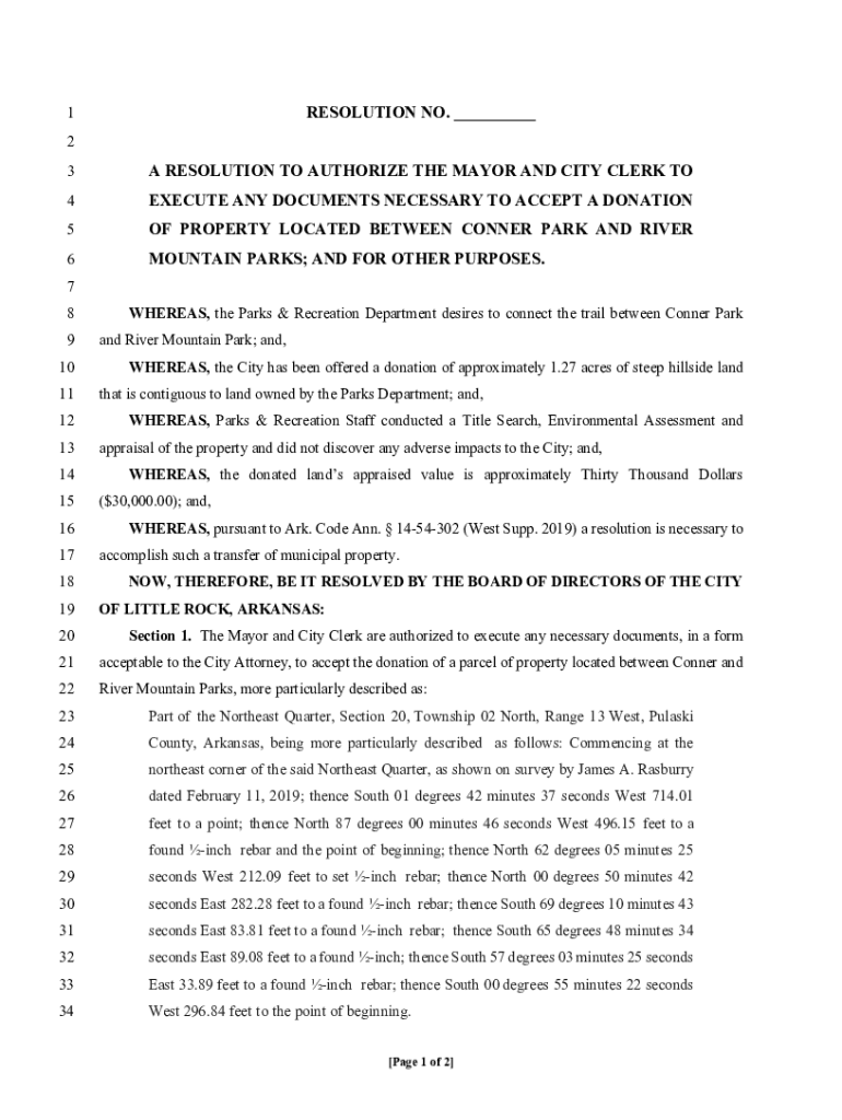 Fillable Online EXECUTE ANY DOCUMENTS NECESSARY TO ACCEPT A DONATION Fax Email Print - pdfFiller