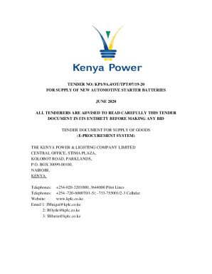Fillable Online kplc co Supply Contract Form.pdf - Kenya Power Fax ...