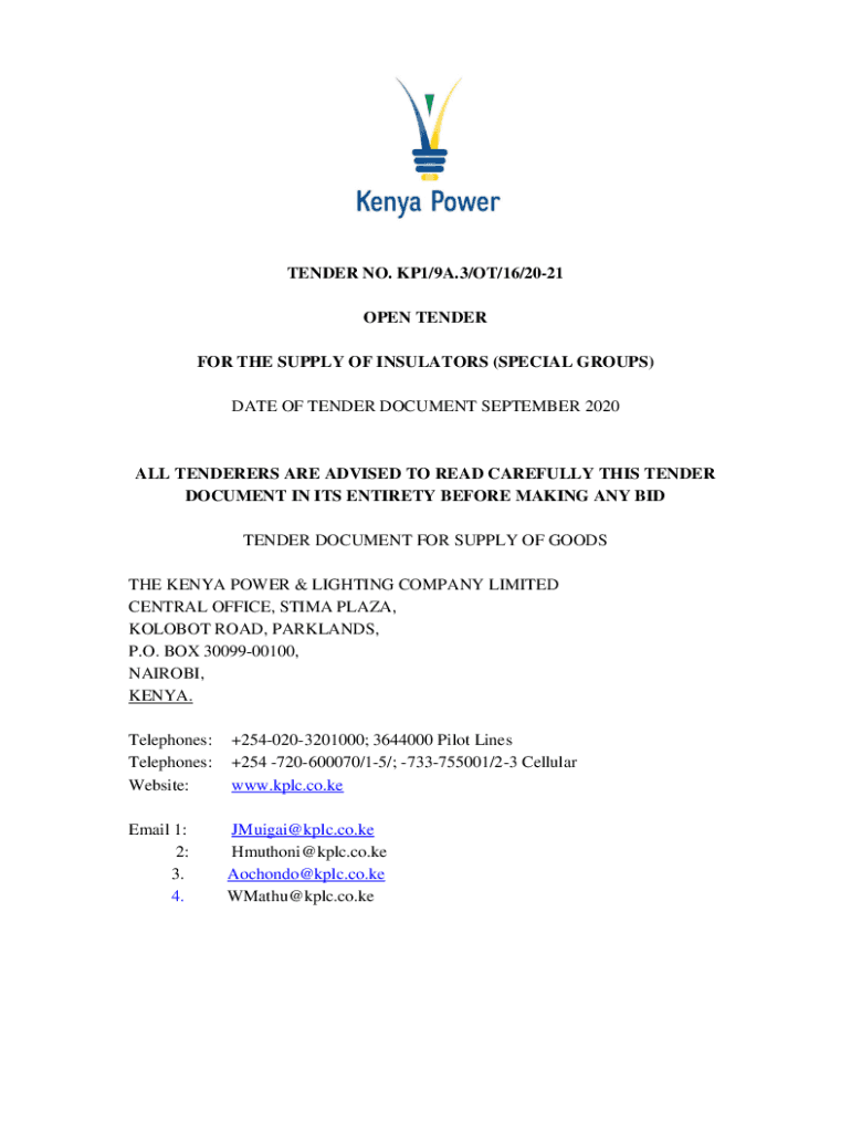 Fillable Online kplc co Annual Report and Financial Statements for The ...