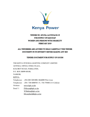 Fillable Online kplc co ENERGY ACT Cover - Nairobi - Kenya Power Fax ...
