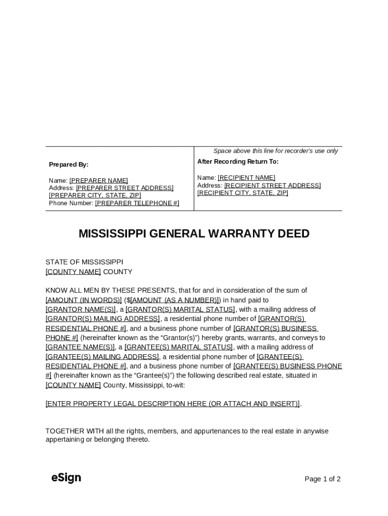 Free Quit Claim Deed - PDFWord - eSign Doc Template | pdfFiller