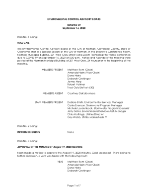 Fillable Online environmental control advisory board - City of Norman ...