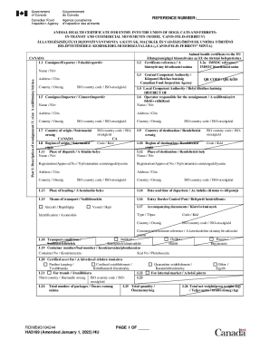 Fillable Online MODEL ANIMAL HEALTH CERTIFICATE FOR ENTRY ... Fax Email ...