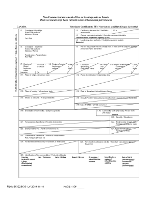 Fillable Online Non-commercial movements of pet animals from the United ...