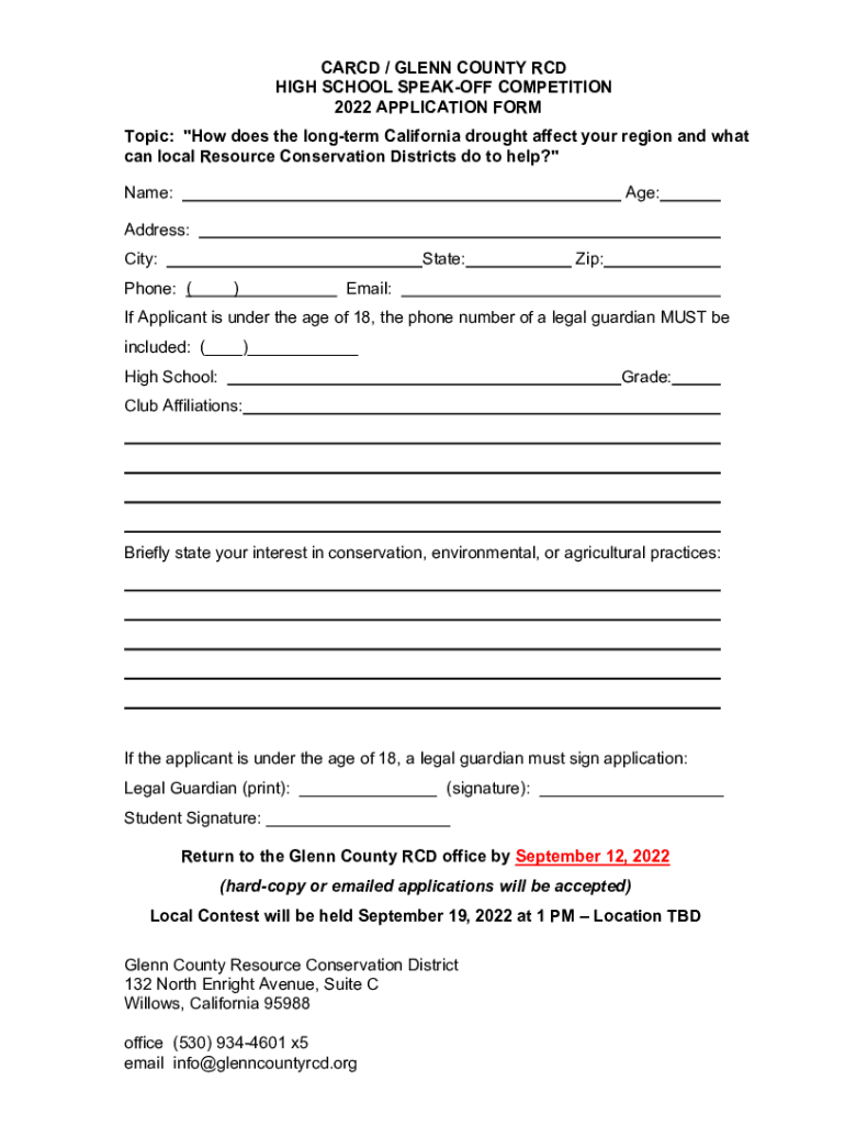 Fillable Online High school students wanted for annual speak-off ...