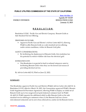 Fillable Online docs cpuc ca Agenda ID #21229 Fax Email Print - pdfFiller