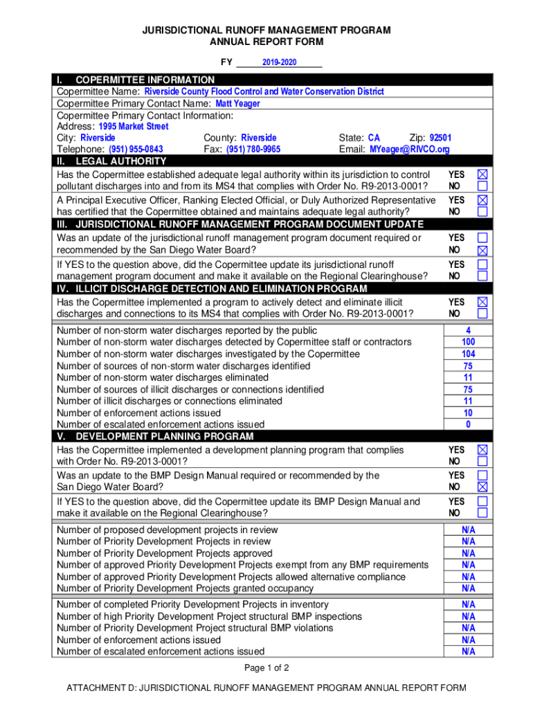 Fillable Online Riverside County Flood Control and Water Conservation ...