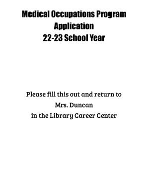 Fillable Online Med Occ APPLICATION FORM Fax Email Print - pdfFiller