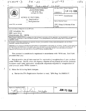 Fillable Online U.S. EPA, Pesticide Product Label, CRC WASP & HORNET ...