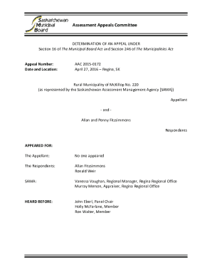 Fillable Online 3.01 Assessment Review Board and Ontario Municipal ...