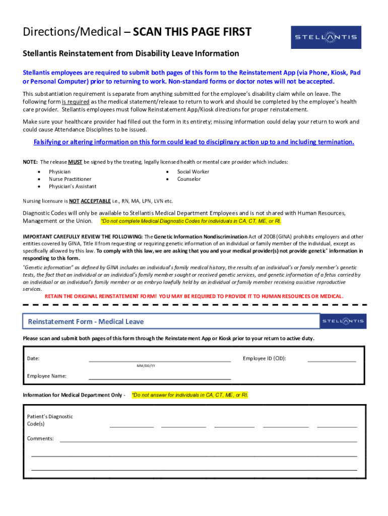 Fillable Online How must benefits be reinstated for an employee returning ... Fax Email Print ...