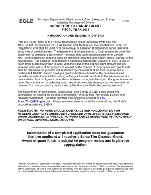 Fillable Online EGLE, SCRAP TIRE, PART 169, HAULER - State of Michigan Fax Email Print - pdfFiller
