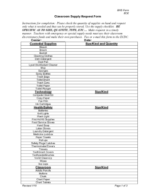 Fillable Online Teacher Supply Request Form Fax Email Print - pdfFiller