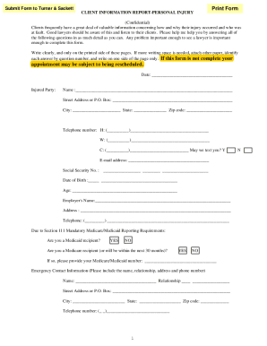 Fillable Online Commercial Claim Forms - Turner Insurance Group Fax ...