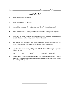 Fillable Online Density review worksheet pdf Fax Email Print - pdfFiller