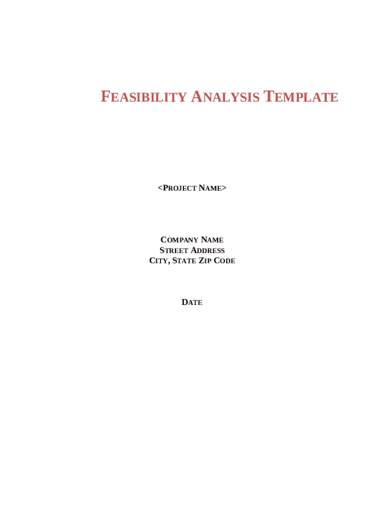 Feasibility Study Template. Feasibility Study Template - faculty ksu ...