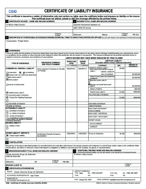 Fillable Online CERTIFICATE OF LIABILITY INSURANCE - DPS Logistics Fax ...