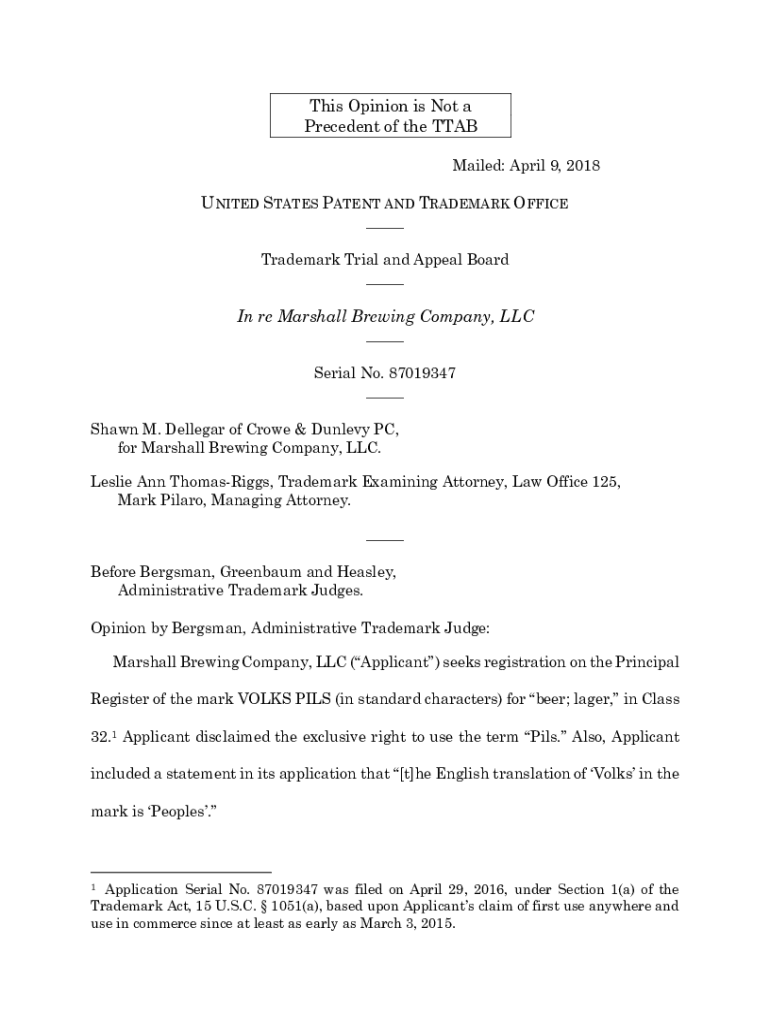 Fillable Online TTAB EFiling CC: Subject: U.S. Trademark Application ...