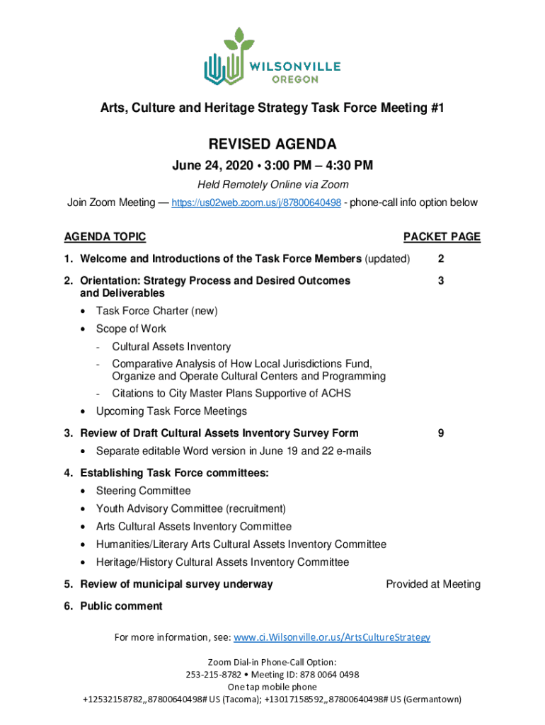 Fillable Online Arts, Culture and Heritage Strategy (ACHS) Task Force ... Fax Email Print ...