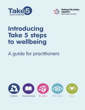 Fillable Online Introducing Take 5 steps to wellbeing - Belfast ...