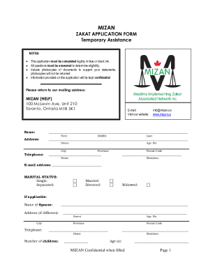 Fillable Online Zakat Application Form - ISLAMIC CENTER OF DES MOINES ...