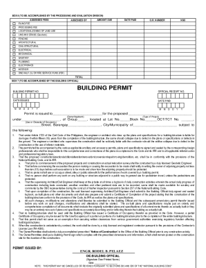 Fillable Online BUILDING PERMITCity of Imus Fax Email Print - pdfFiller