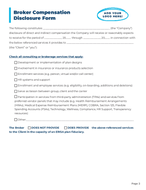 Fillable Online DOL Provides Q&As for CAA Broker Compensation ...