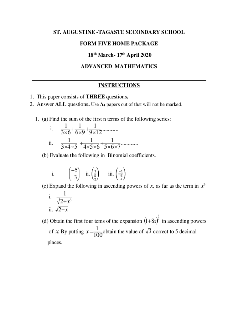 Fillable Online St. Augustine Secondary School - Dar Es Salaam - Posts Fax Email Print - pdfFiller