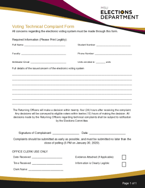 Fillable Online Technical Complaint Form Fax Email Print - pdfFiller