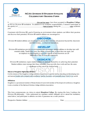 Fillable Online DIVISION III CELEBRATORY SIGNING FORM VS NLI Fax Email ...