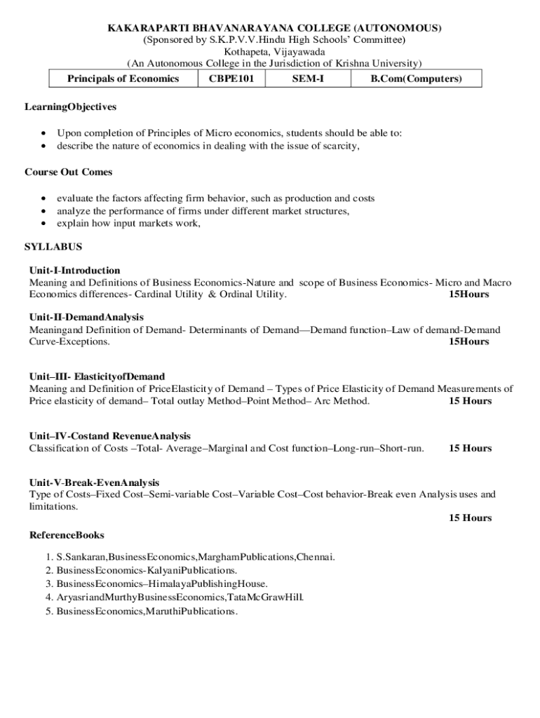Fillable Online SYLLABUS Unit-I-Introduction Meaning and Definitions of ... Fax Email Print ...
