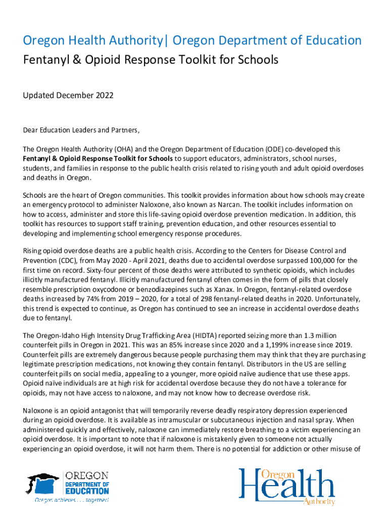 Fillable Online Toolkit helps Oregon schools and families address opioid crisis Fax Email Print ...