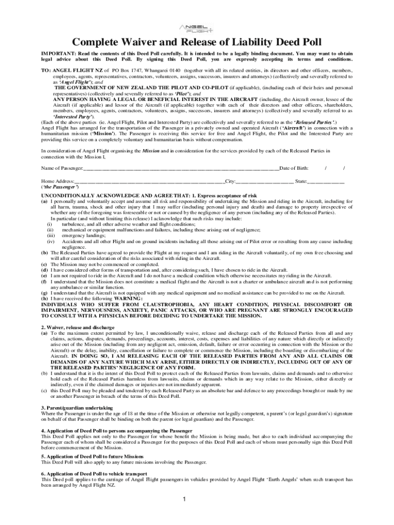 Fillable Online Changing your name: what is a deed poll? Fax Email Print - pdfFiller