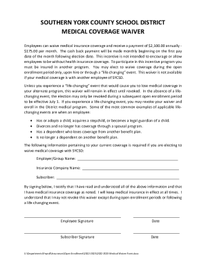 Fillable Online 2022-2023 Medical Waiver Form Fax Email Print - pdfFiller
