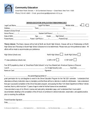 Fillable Online Contact Us - Great Neck Public Schools Fax Email Print ...