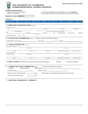 Fillable Online Smart PAF (Payroll Authorization Form) - FAQs Fax Email Print - pdfFiller