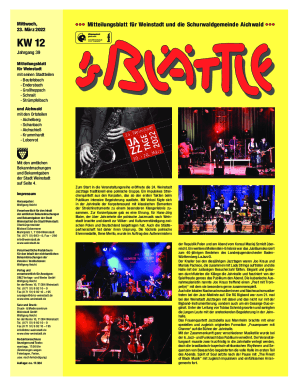 Fillable Online KW 12 - Druck- und Medienzentrum Weinstadt Fax Email ...