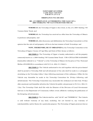 Fillable Online Chapter 8 - VEHICLES AND TRAFFICCode of Ordinances Fax ...