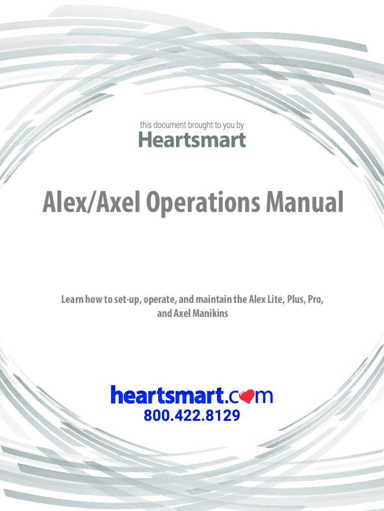 Fillable Online Alex/Axel Operations ManualHeartsmart. Learn how to set ...