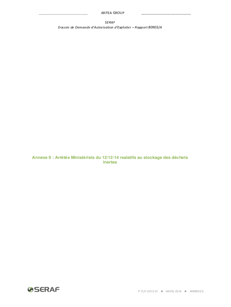 Fillable Online Projets d'extension de l'ISDND (tranche 7) et d'implantation de ... Fax Email ...