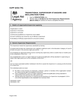 supp (cri) supervisor standard and declaration Doc Template | pdfFiller