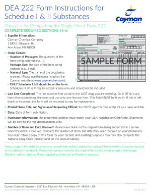Fillable Online DEA Form 222 Q&A - DEA Diversion - Department of ...