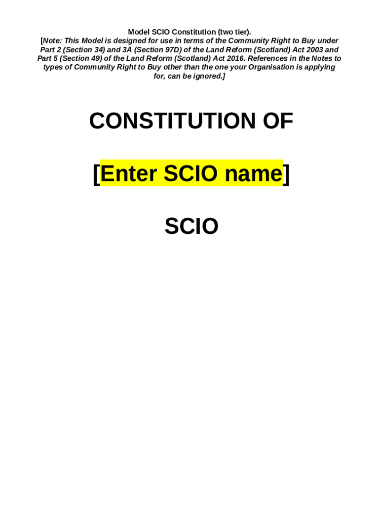 We endeavour to ensure that our model constitutions are the best ...