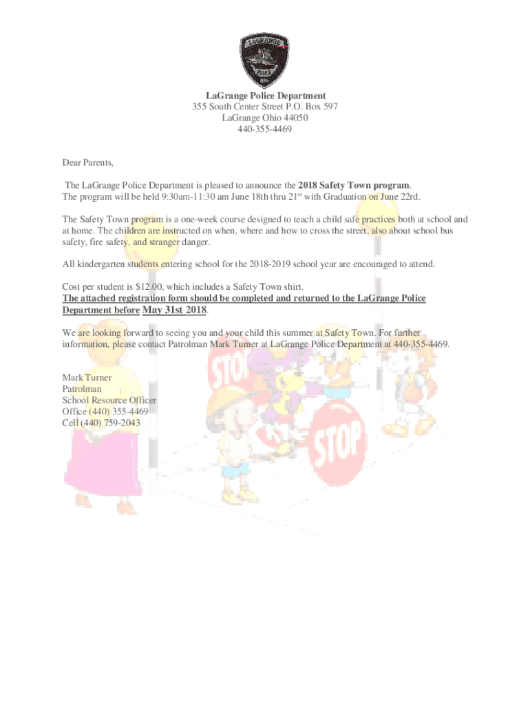 Fillable Online LaGrange Police Department 355 South Center Street P.O ...